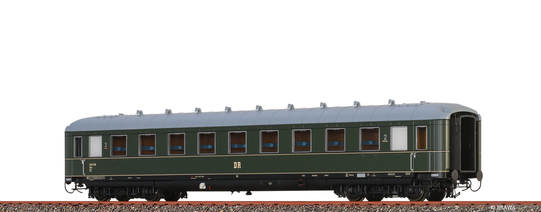 BRAWA 51067 - Personenwagen B4üe der DR