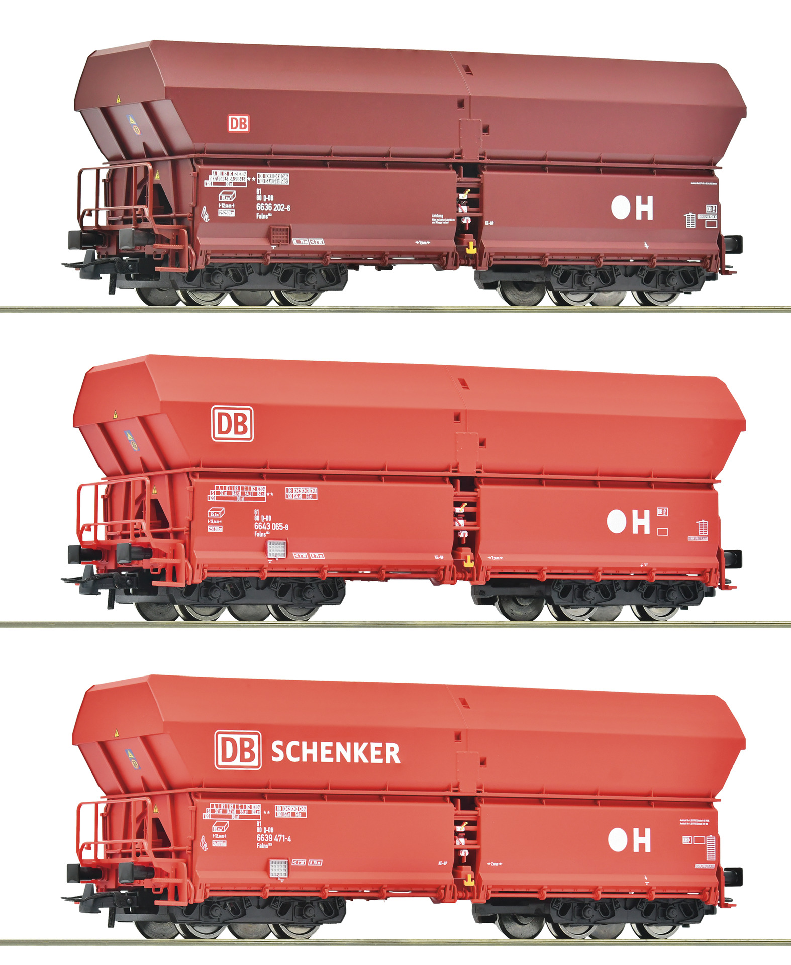 ROCO 6600135 - 3-tlg. Set: Selbstentladewagen der DB AG